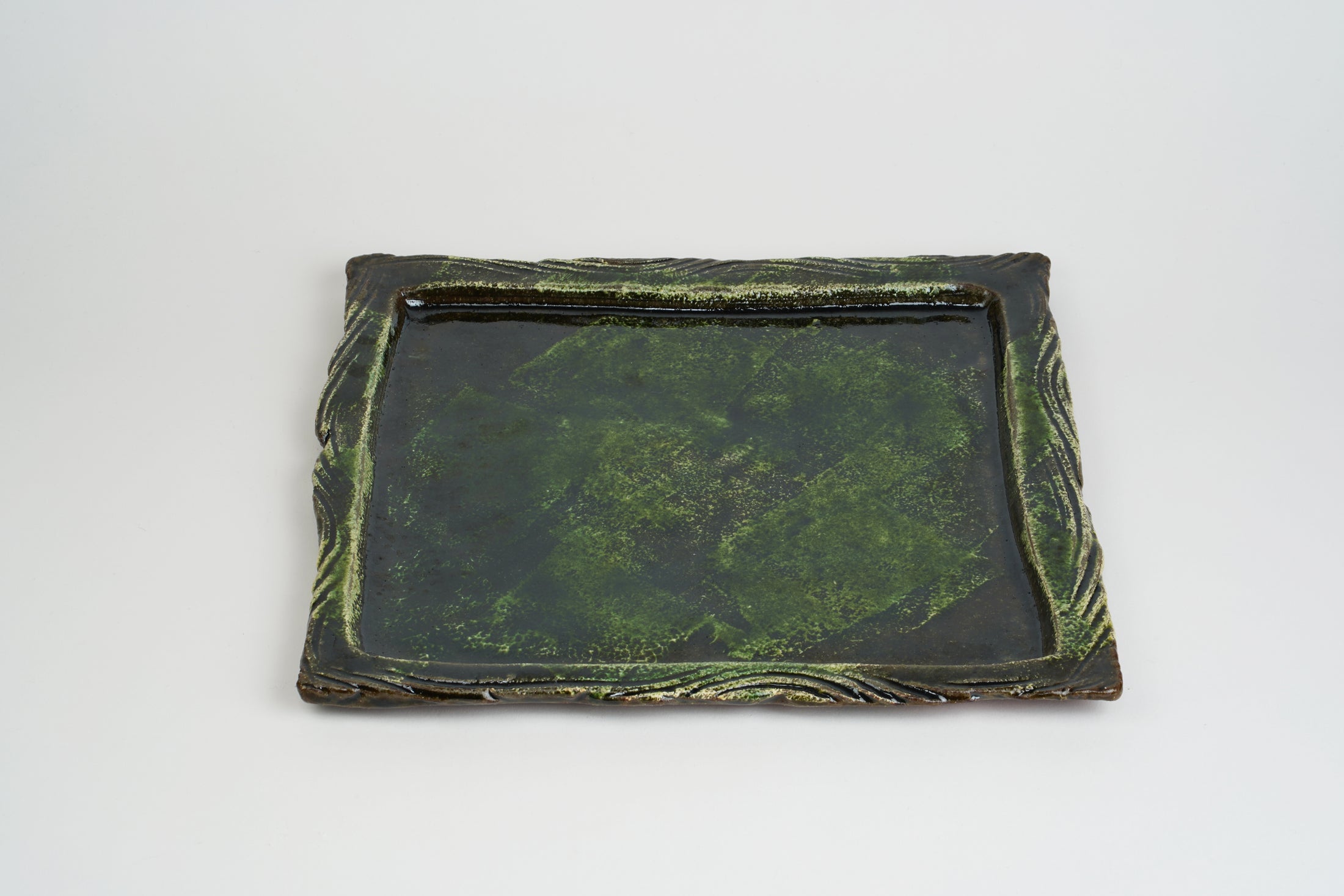 KINGYOYA TOEN - Oribe Square Plate – 金魚屋陶苑